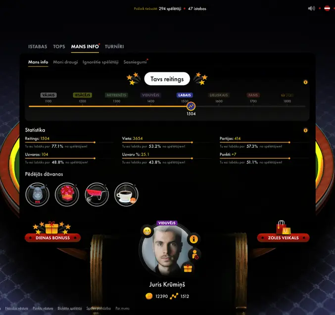 Zole - spēlē latviešu kāršu spēli online